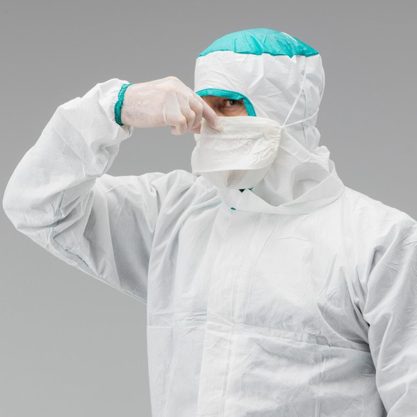 VAI Veltek PF2 Series Sterile Facial Covering With Elastic Straps