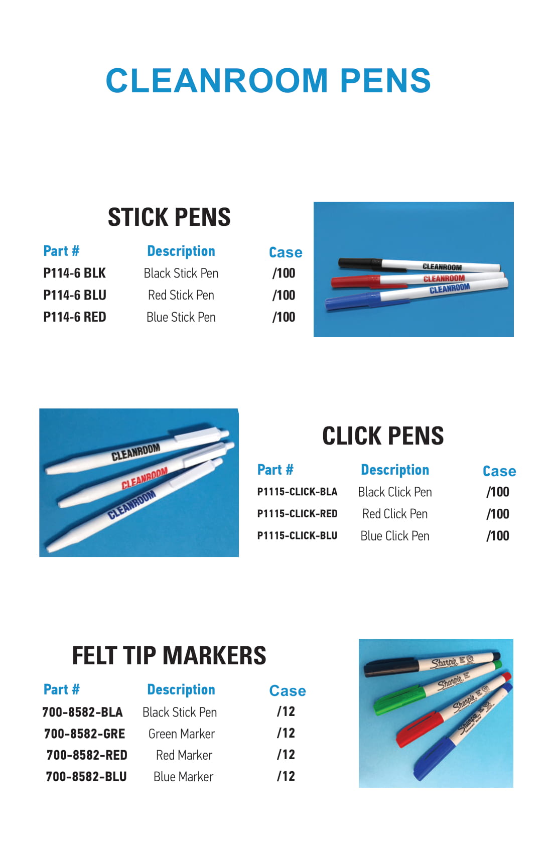 Cleanroom Pens, Binders, Sheet Protectors and Record Keeping